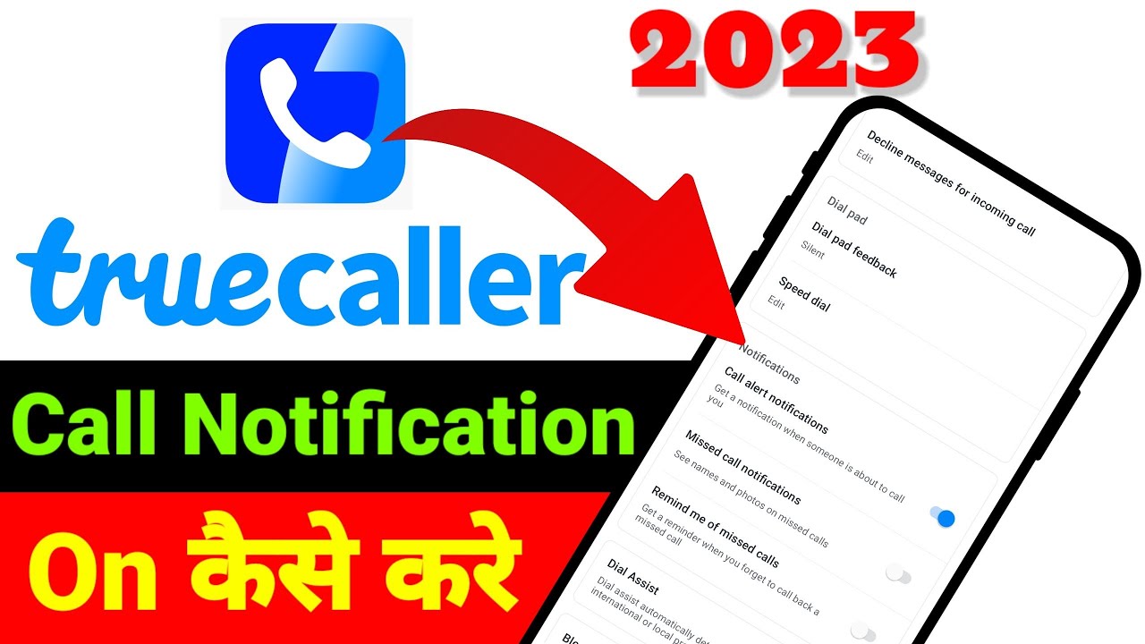 Truecaller me call aane se pehle notification | notification before ...