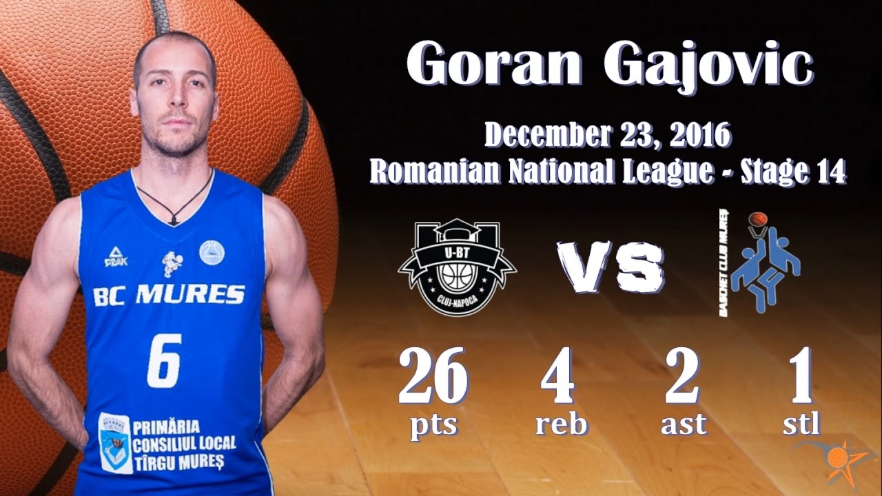 2016.12.23 Goran Gajovic at U-BT Cluj - ST14 - YouTube