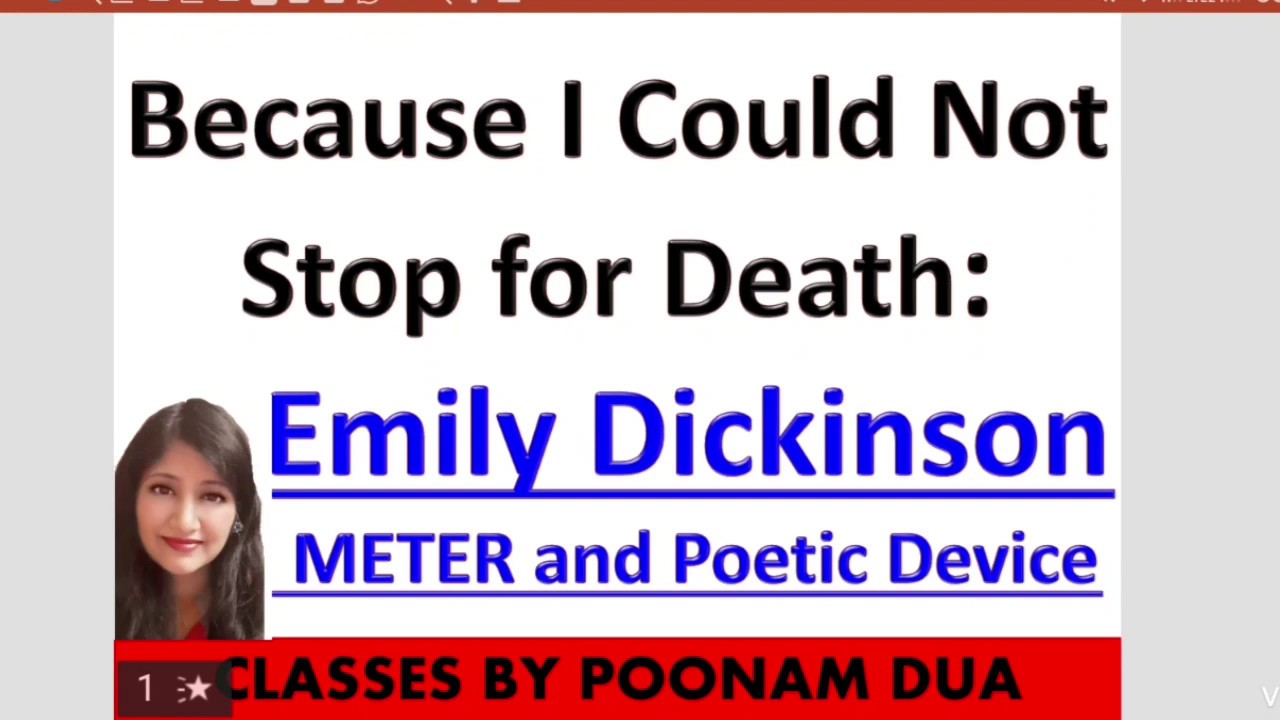 Iambic Tetrameter Trimeter Example Poem Because I could not stop for ...