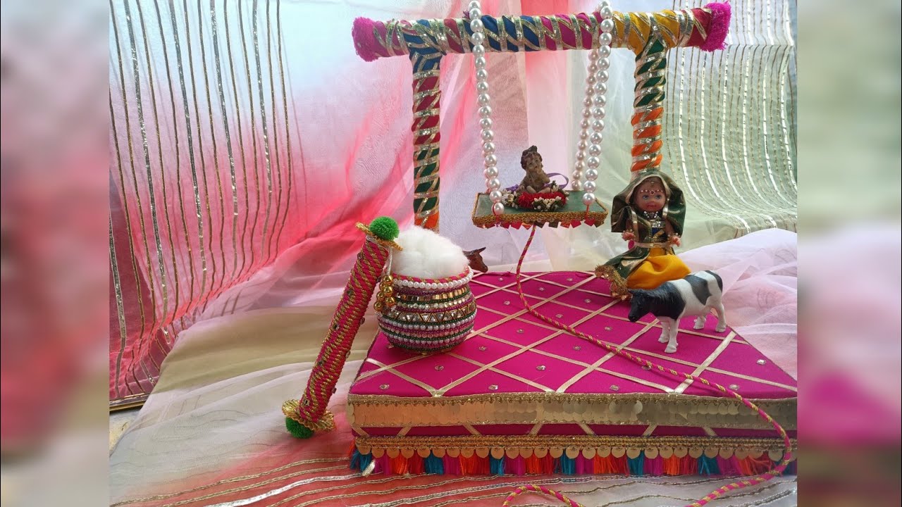 krishna jhula,diy krishna jhula for janmashtami,how to make jhula at ...