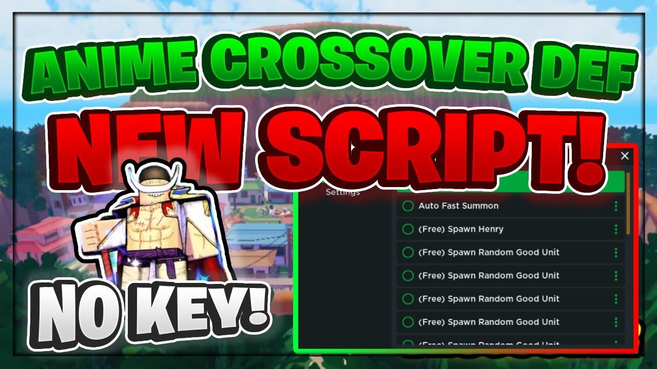 Anime Crossover Defense Script GUI / Hack (FREE UNITS, AUTOFARM, DUPE ...