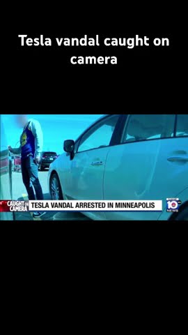 A #Tesla vandal was caught on camera in Minnesota. #shorts - YouTube
