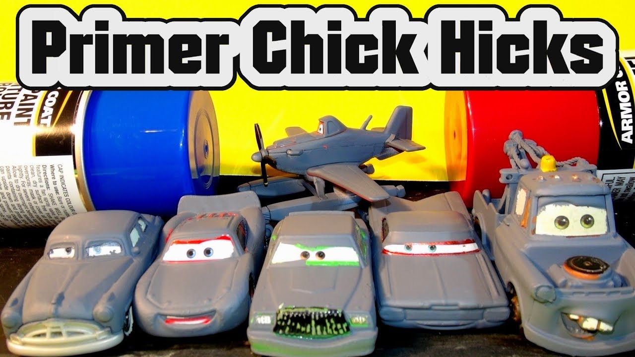 Pixar Cars Primer Chick Hicks with Lightning McQueen Mater and Dusty ...