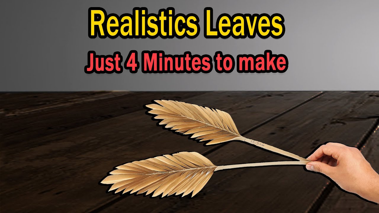 Mastering Realistic Cardboard Leaves: Simple DIY Tutorial #craft - YouTube