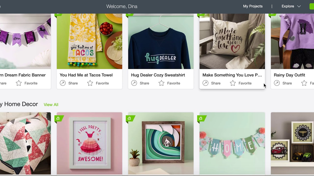 Cricut Design Space Basics The Home Page - YouTube