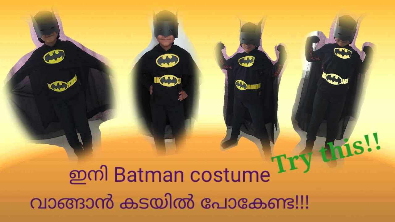 Batman Costume DIY/Easy kid's fancy dress ideas - YouTube