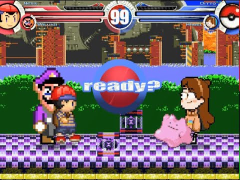 Ness & Waluigi VS Ditto & Mabel - MUGEN 1.0 - YouTube