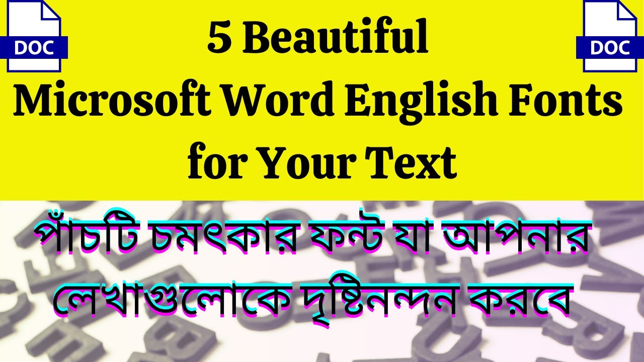 5 Beautiful Microsoft Word English Fonts for Your Text - YouTube