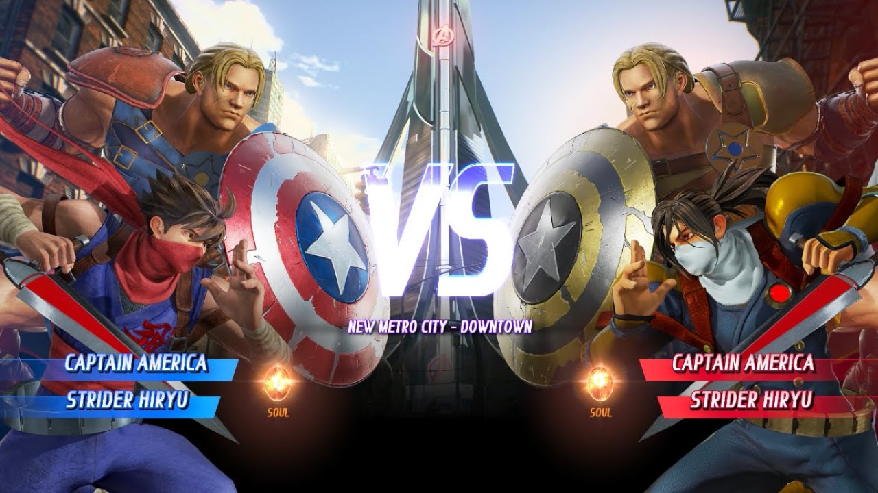 Captain America and Strider Hiryu VS Captain America and Strider Hiryu ...
