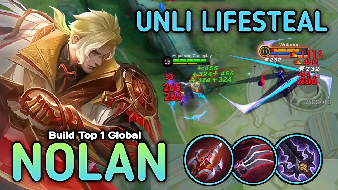 Powerful Jungler!! 18 Kills Nolan Unli LifeSteal Build (The Enemy ...