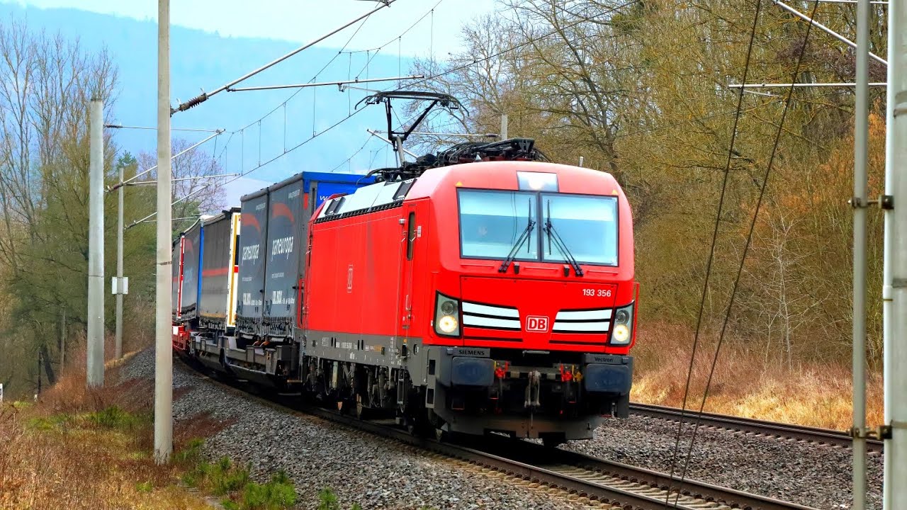 DB Br 193 "Vectron" mit Makro-Gruss beim alten Bebenrothtunnel - YouTube