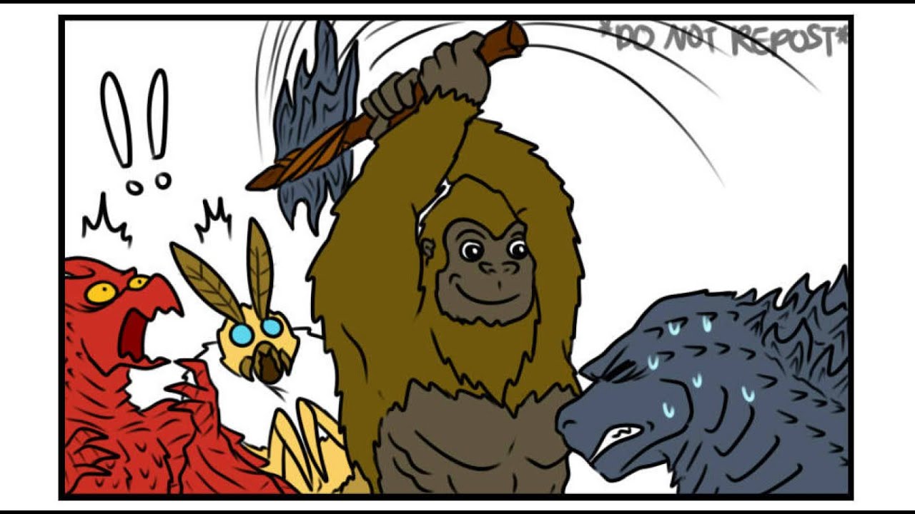Godzilla GVK | KONG SHOWS GODZILLA HIS NEW AXE! (Godzilla Comic Dub ...