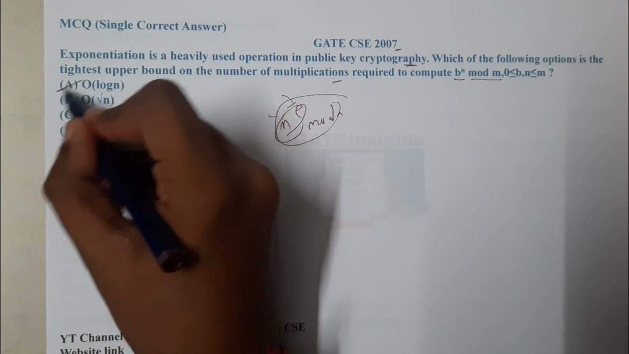 GATE CSE 2007 || Computer Networks || GATE Insights Version: CSE - YouTube