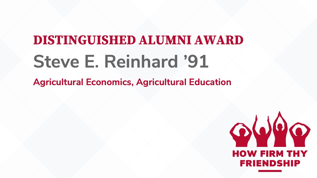 2025 Distinguished Alumni Award: Steve E. Reinhard - YouTube