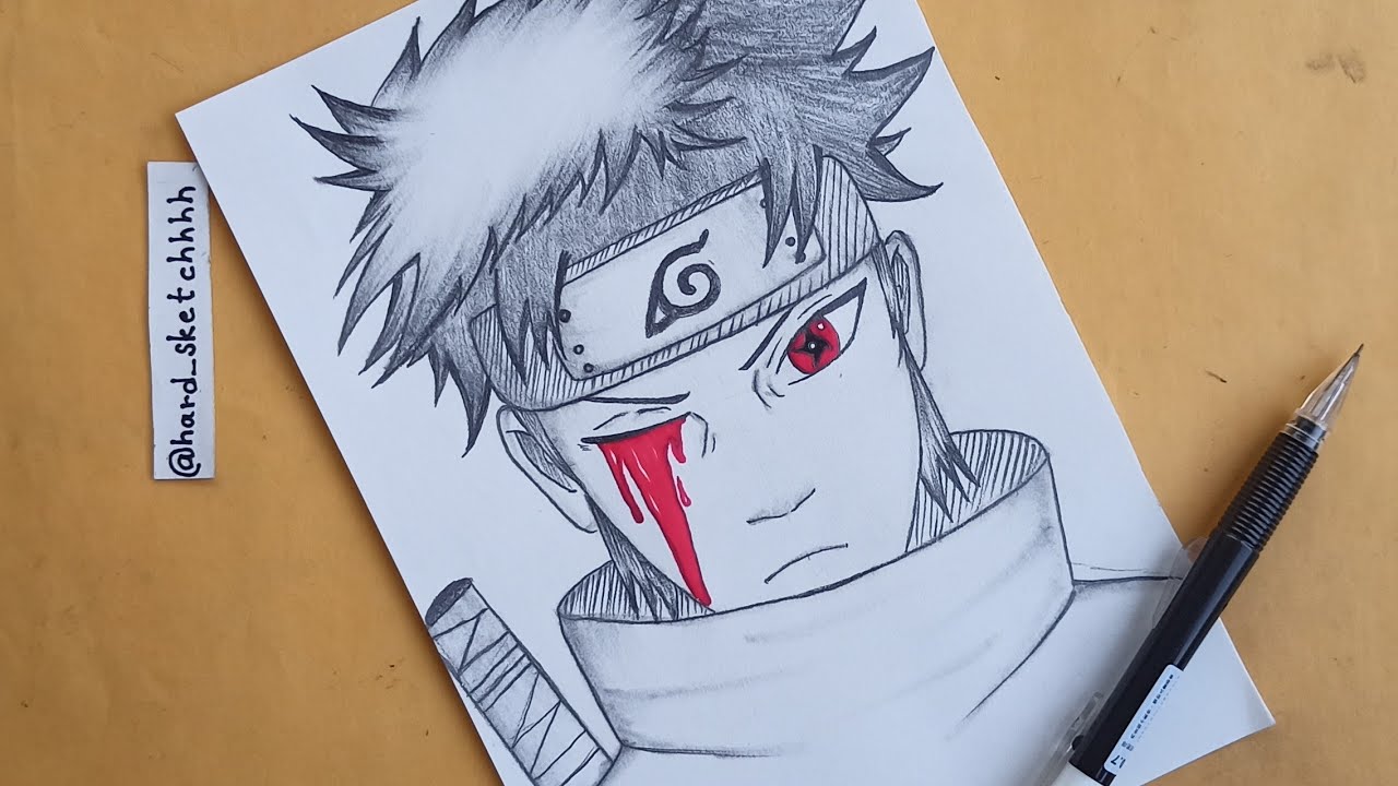 Easy Draw || Anime sketch || how to draw Shisui Uchiha with Mangekyo ...