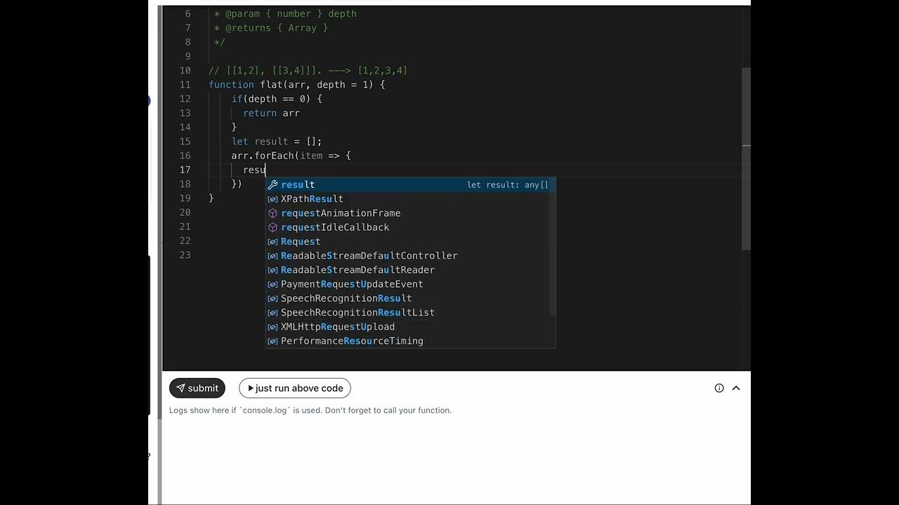 JS Flat Array implementation - YouTube