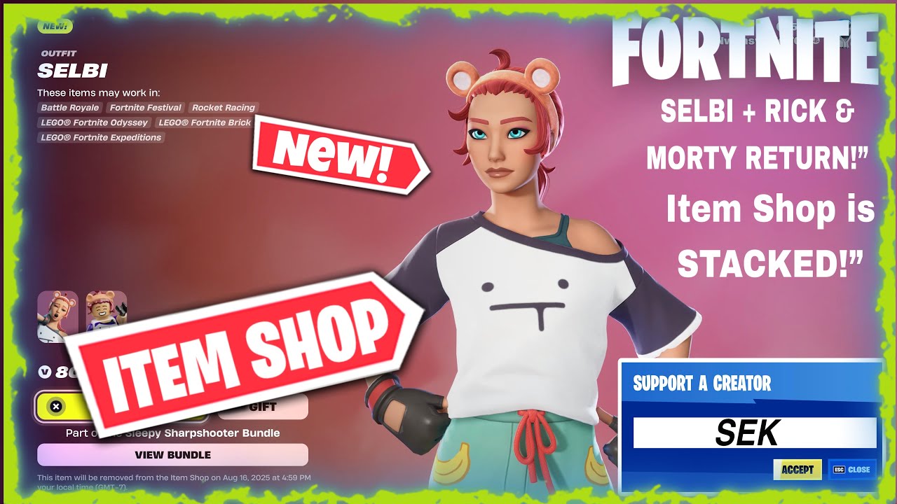 NEW SELBI Skin Arrives! 🎯 Fortnite Item Shop Update + More Skins ...
