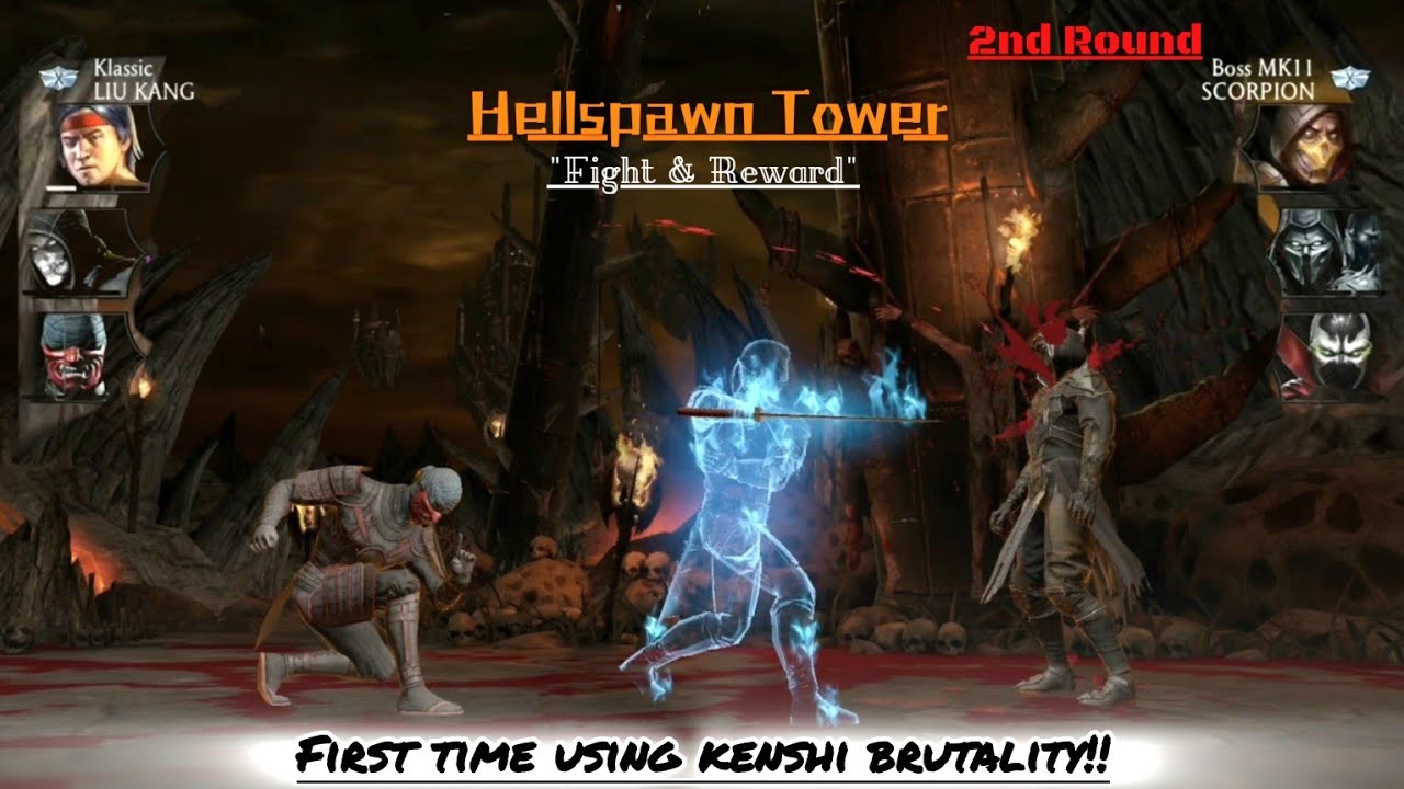 Mk Mobile. Hellspawn Tower (Normal) Final Bosses 2nd Round Fight & Reward!! - YouTube