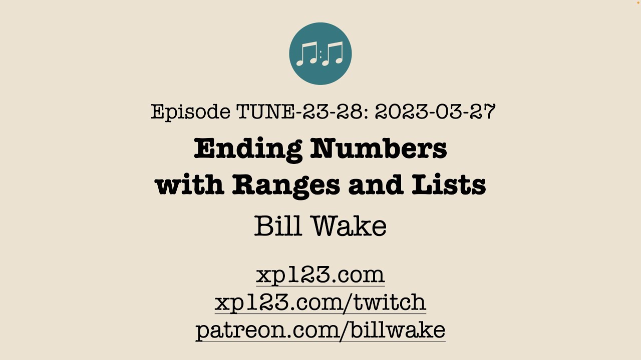 TUNE-23-28: Ending Numbers with Ranges and Lists - Tune Similarity ...