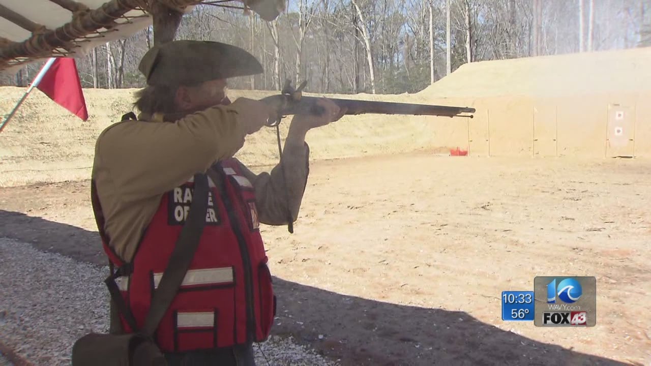Colonial Williamsburg opening educational musket range - YouTube