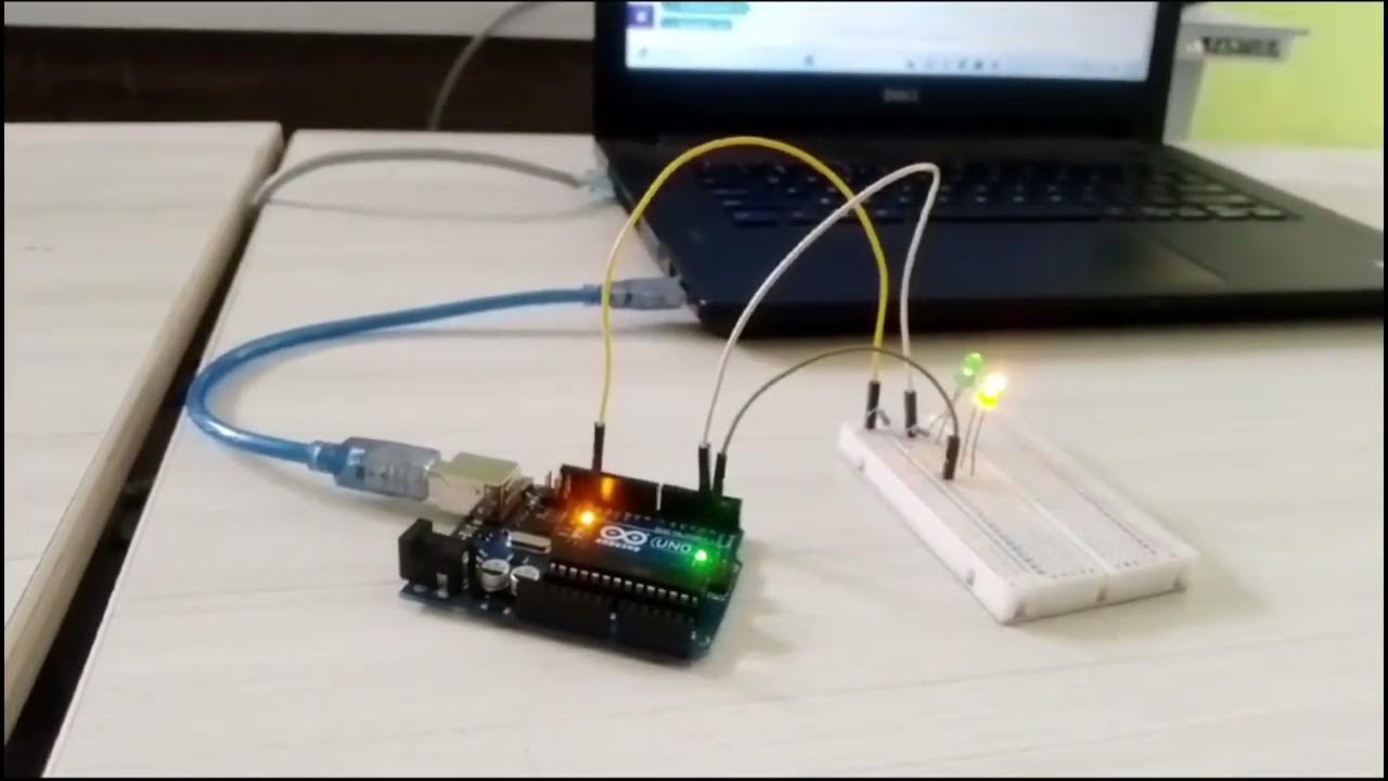Proyek LED dengan Arduino Uno R3.Project 3 ( 2 LED Berkedip) - YouTube