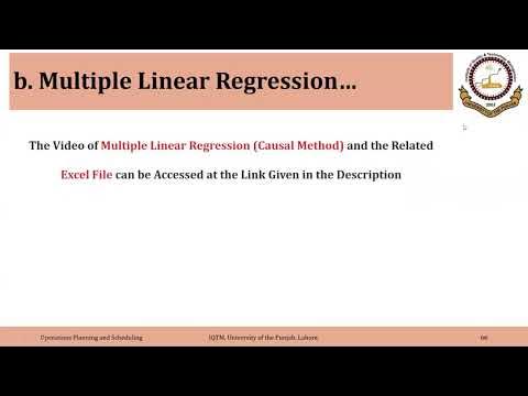 01_03_P9 Multiple Linear Regression for Forecasting - YouTube