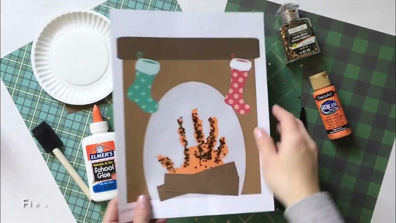 Handprint Christmas Fireplace Keepsake - YouTube