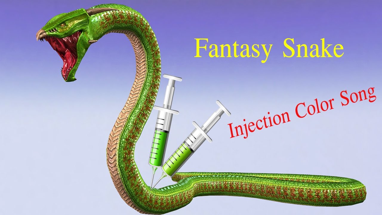 Learn Colors for Kids || Snake Injection Colorful Color Song For ...