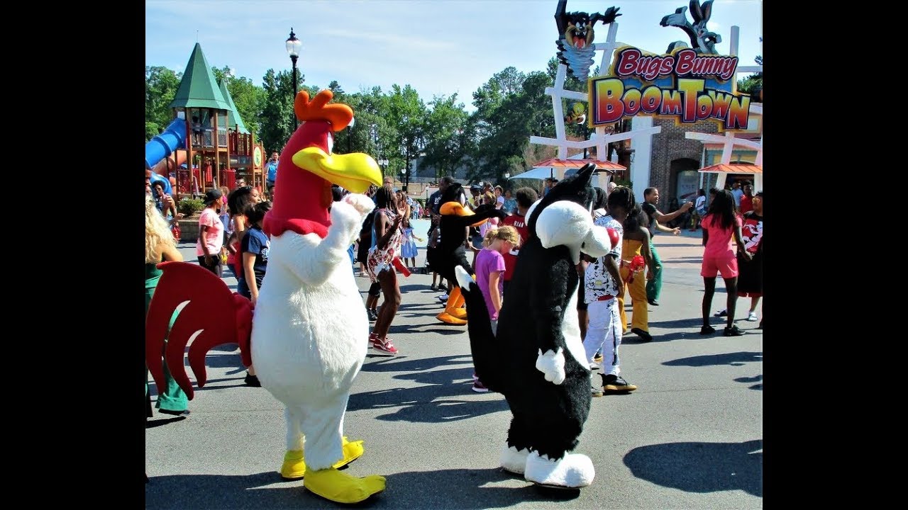 Bugs Bunny BoomTown and Sky Buckets at Six Flags Over Georgia - YouTube