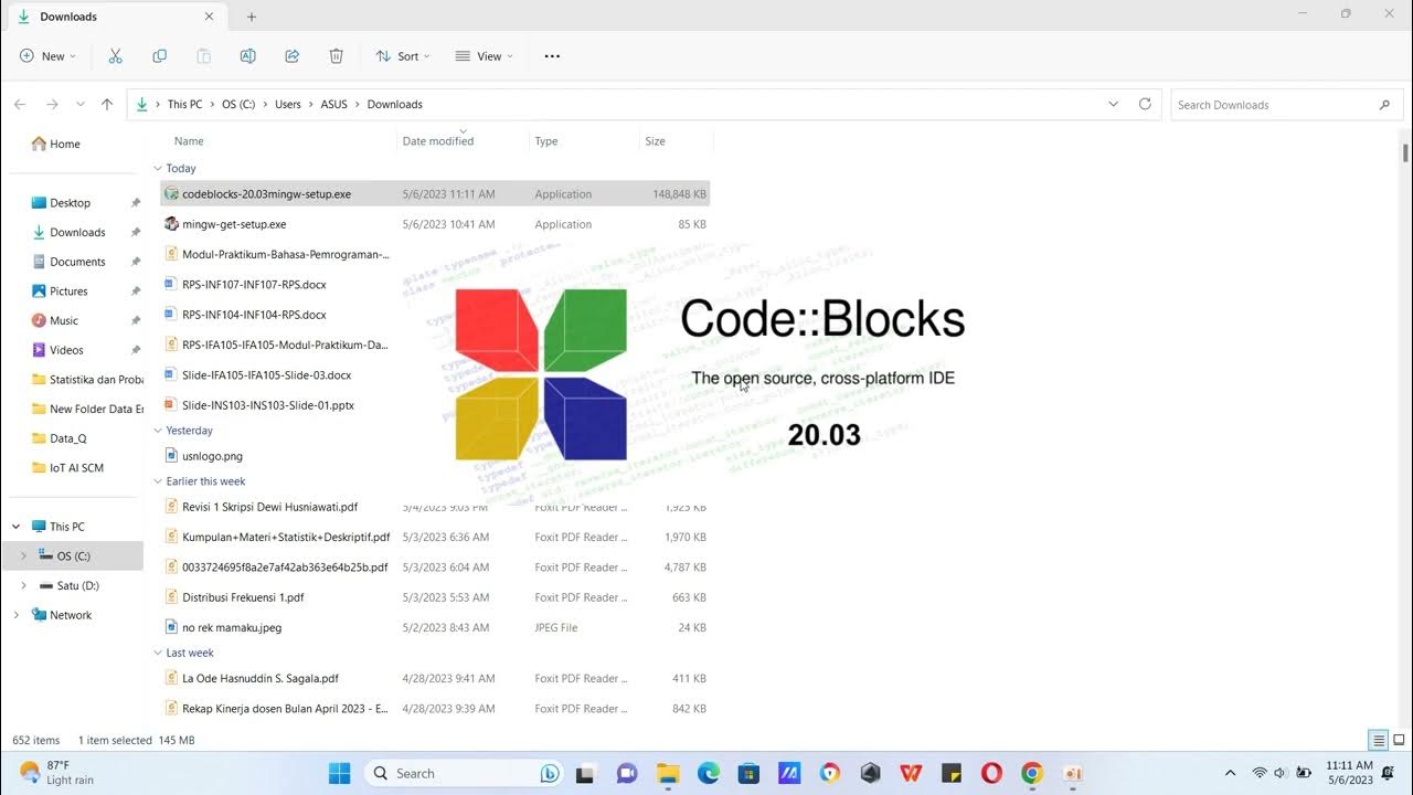 Cara Download Dan Install Codeblock Di Windows 11 Youtube