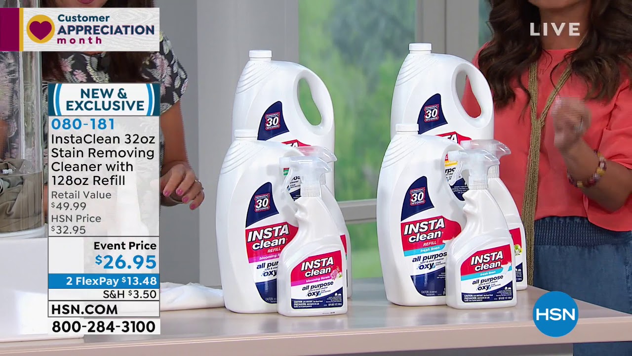 InstaClean 32 fl. oz. Stain Removing Cleaner with 128 fl... - YouTube