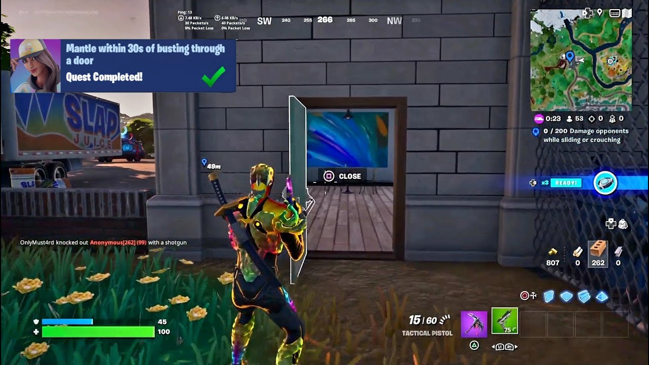 Fortnite - Mantle Within 30s Of Busting Through A Door (Summer Escape ...
