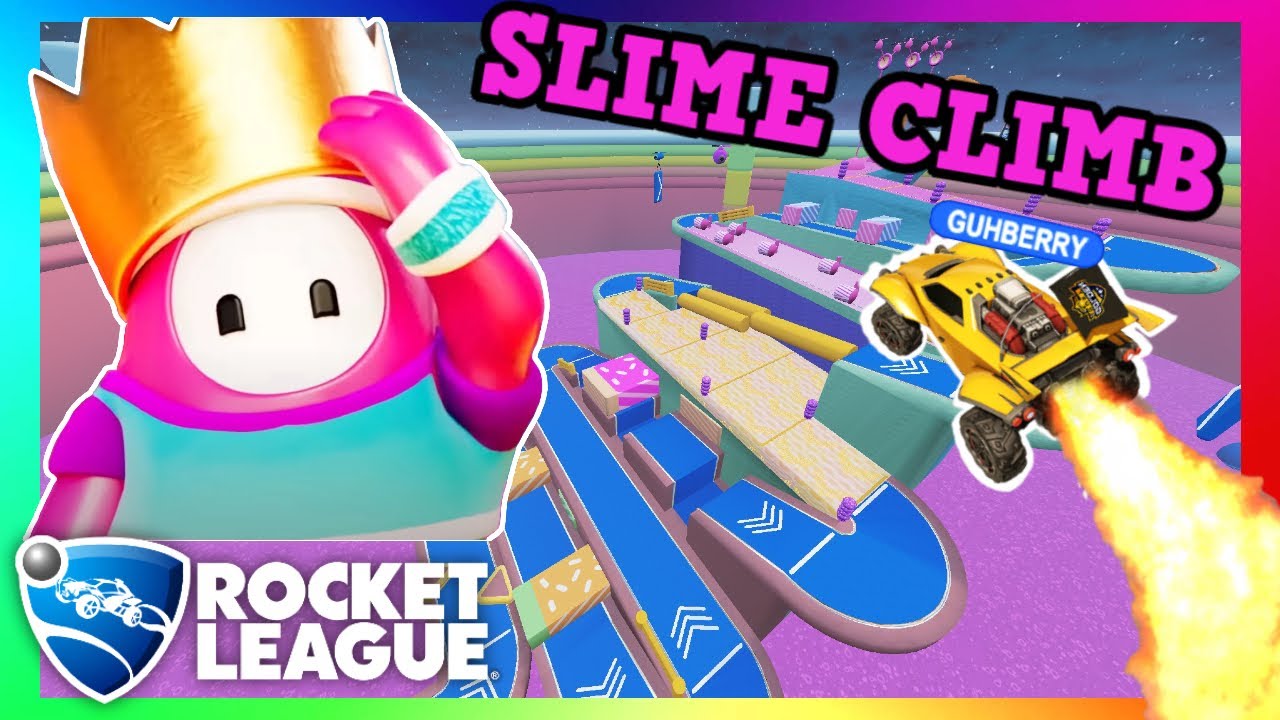 SLIME CLIMB in ROCKET LEAGUE!? | Fall Guys Map! - YouTube