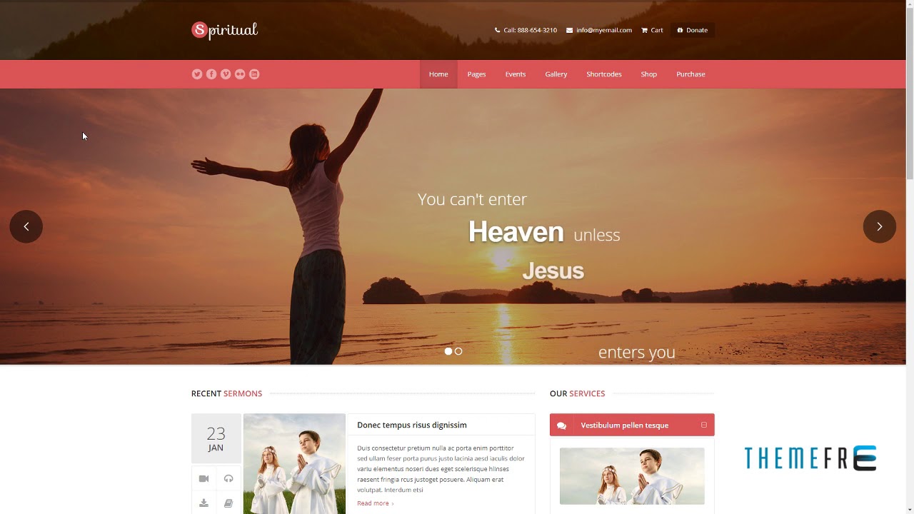 Spiritual - Church WordPress Theme (Responsive) River Maynard - YouTube