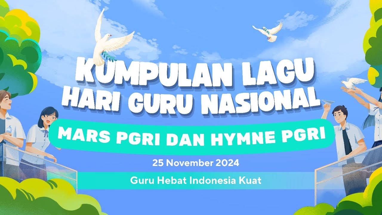 LAGU PGRI "MARS PGRI (lirik) DAN HYMNE PGRI (lirik)|| DIRGAHAYU PGRI ...