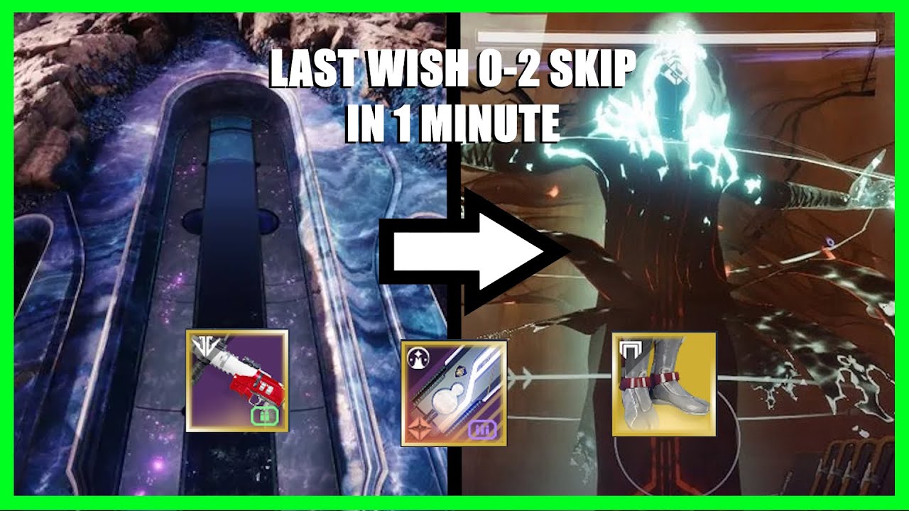last wish 0-2 skip in 1 minute (hunter) - YouTube