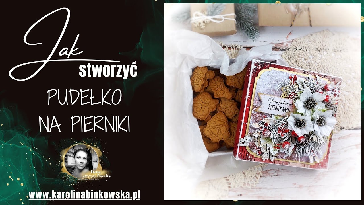 Jak zrobić Pudełko na świąteczne pierniczki — tutorial scrapbooking, krok po kroku, Gingerbread ...