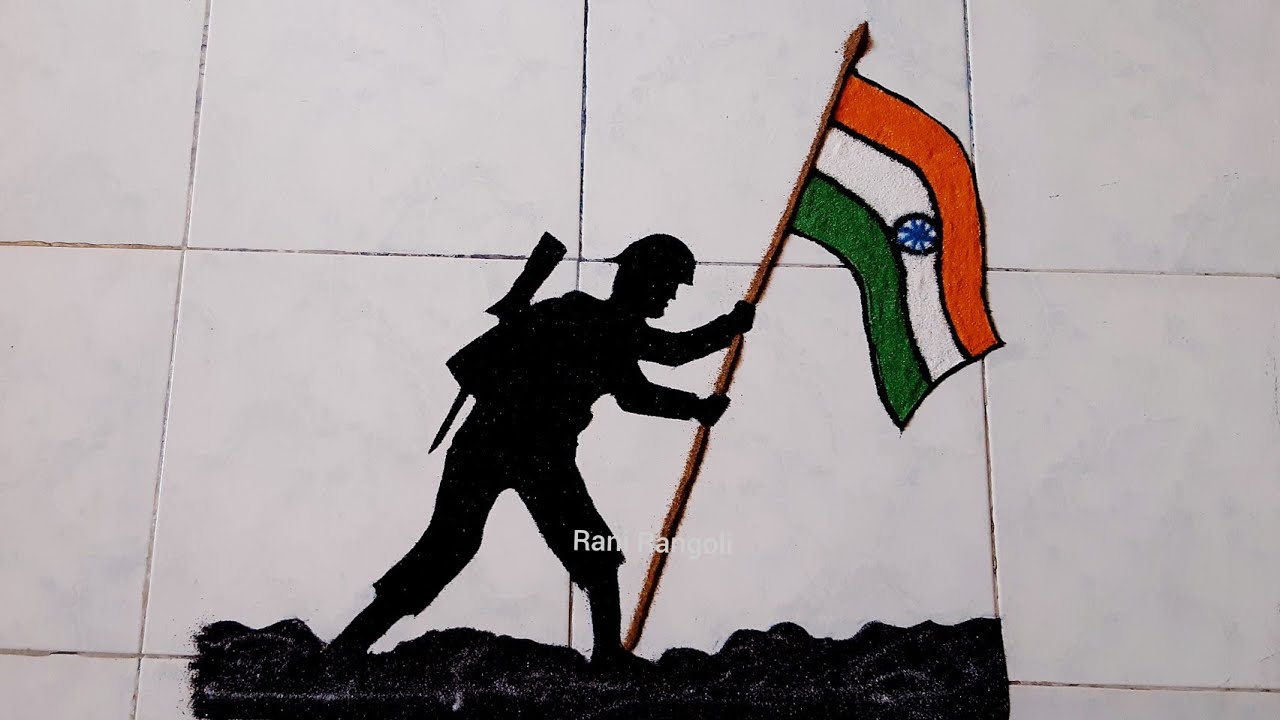 Republic day Rangoli | 26 January Rangoli | Republic day art Indian ...
