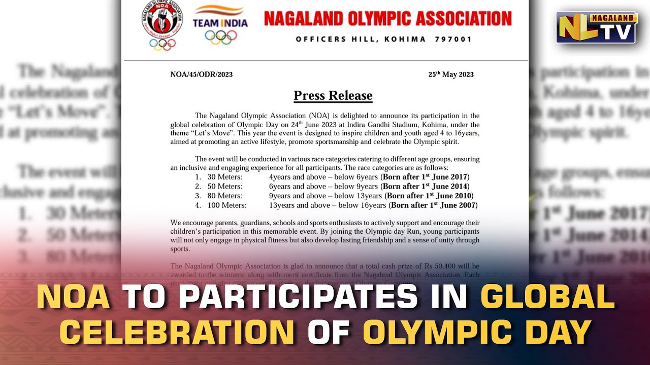 NOA TO PARTICIPATES IN GLOBAL CELEBRATION OF OLYMPIC DAY ON JUNE 24 ...