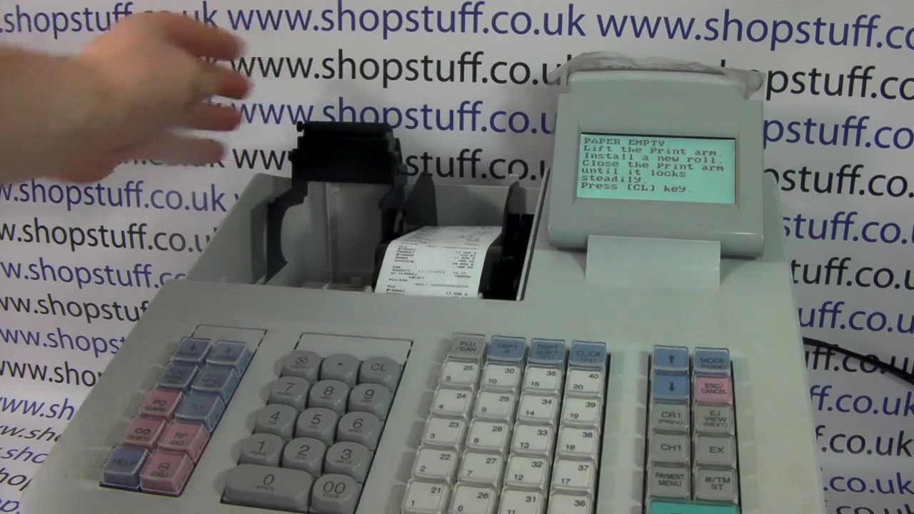 Sharp XE-A307 Cash Register: How To Load The Till Roll Paper / Sharp XE ...