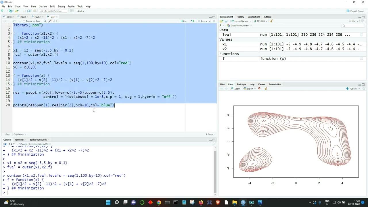 Intro to Particle Swarming Optimization (PSO) in R (Optimization methods for CE) - YouTube