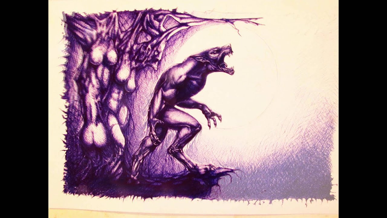 LYCAN pen drawing... - YouTube