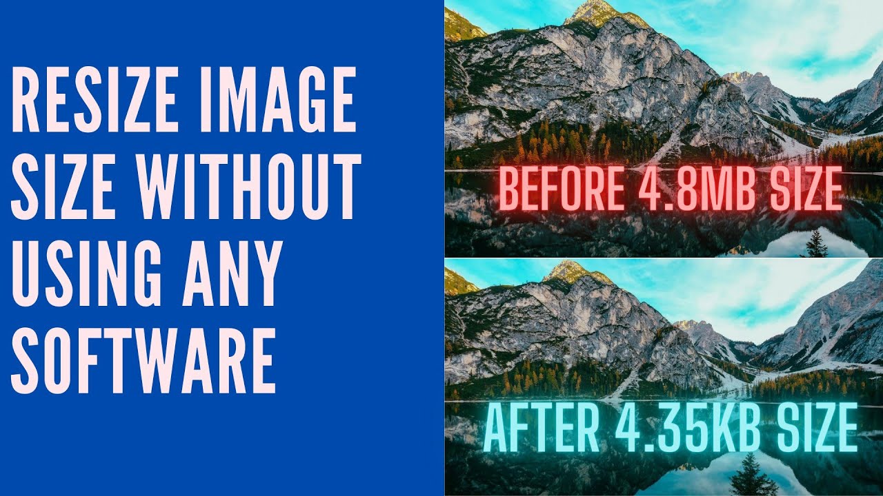 How To Resize Image Size Without Using Any Software 2020 - YouTube
