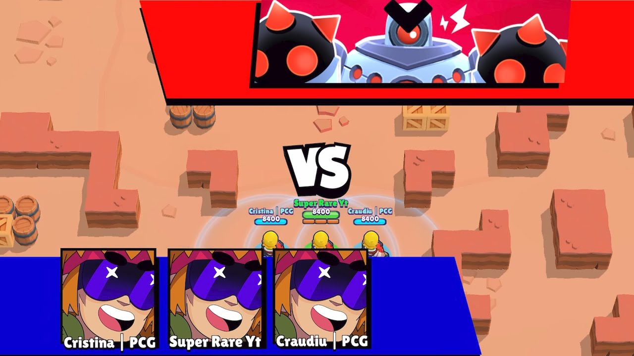 Triple Buster Brawler in Boss Fight !!! Brawl Stars boss fight God Mode ...