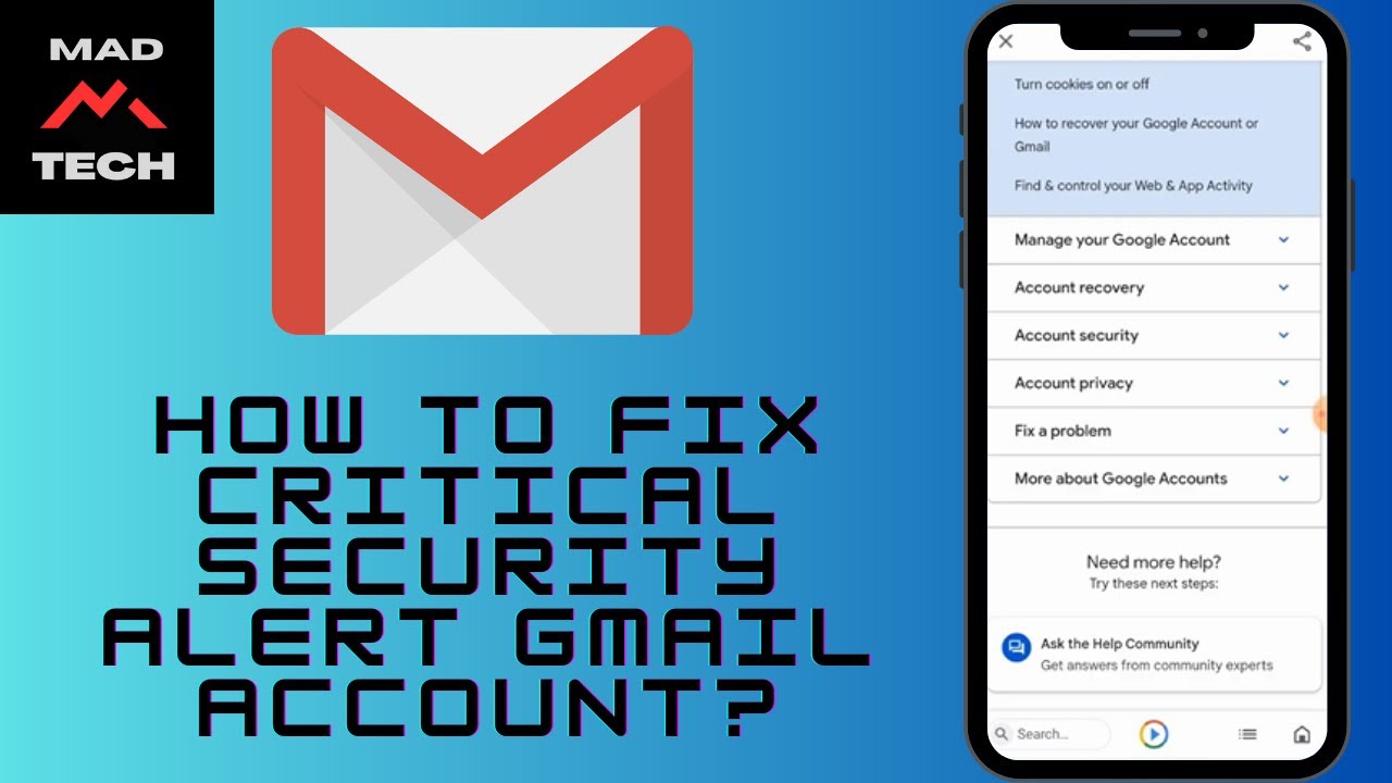 How to Fix Critical Security Alert Gmail Account? Solve Gmail Critical ...