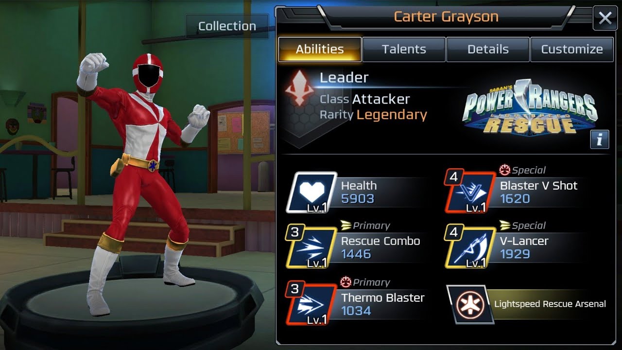 Carter Grayson RED Light Speed Ep Cost ~ Power Rangers Legacy Wars ...