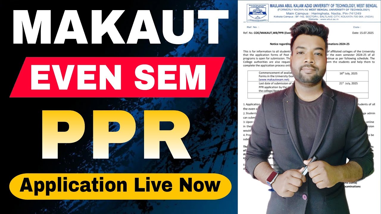 😱Finally MAKAUT PPR for EVEN SEM Live Now | Notice Published | Apply ...