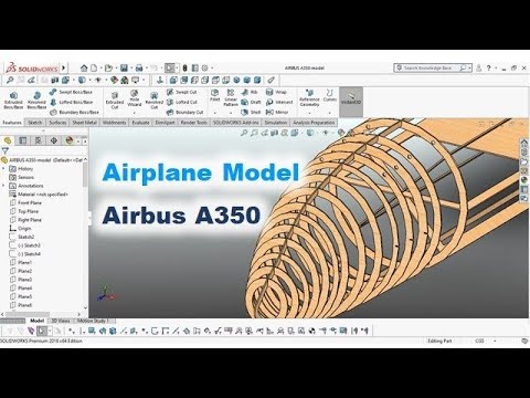 Airplane model-Aerospace technology-Modeling with SolidWorks.# ...