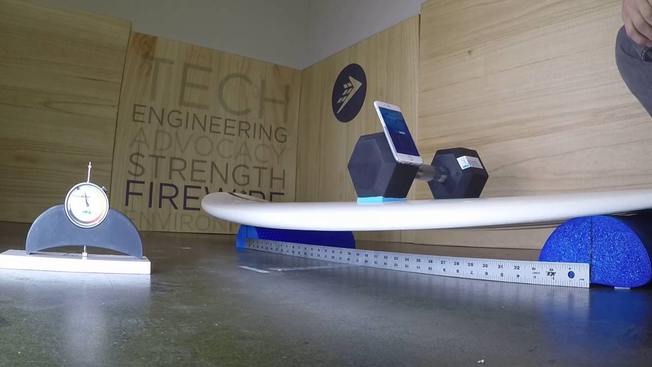 Measuring surfboard response and rocker - YouTube