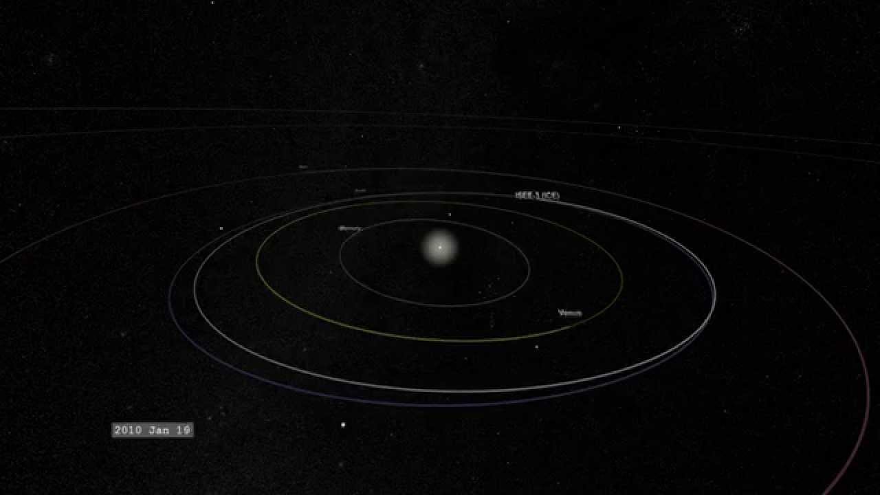 ISEE-3 (International Sun-Earth Explorer) Orbit Oblique View - YouTube